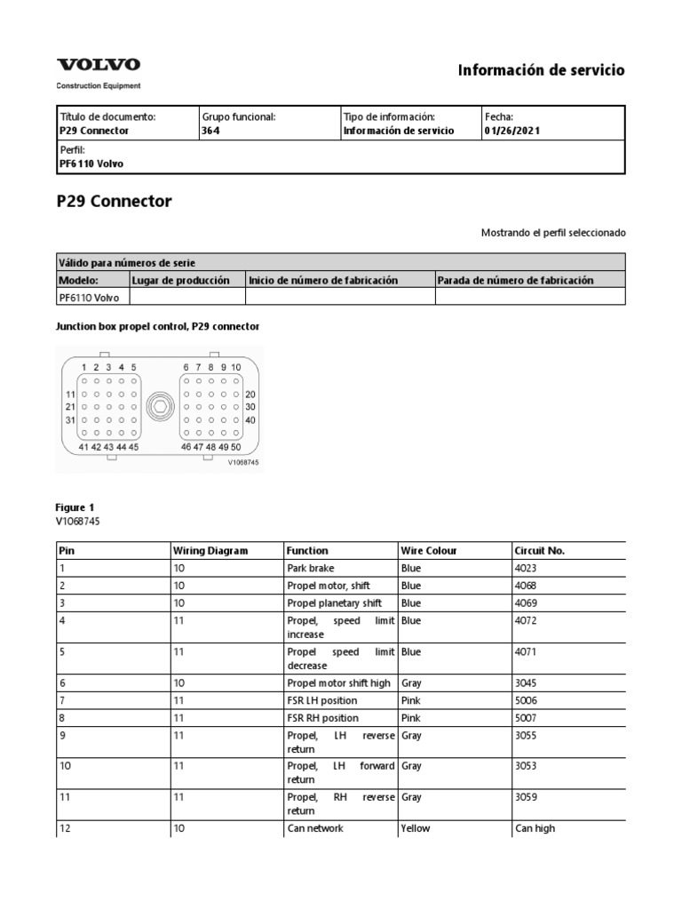 Junction Box Propel Control, P29 Connector | PDF