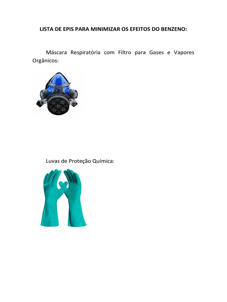 Lista de Epis (Benzeno) | PDF