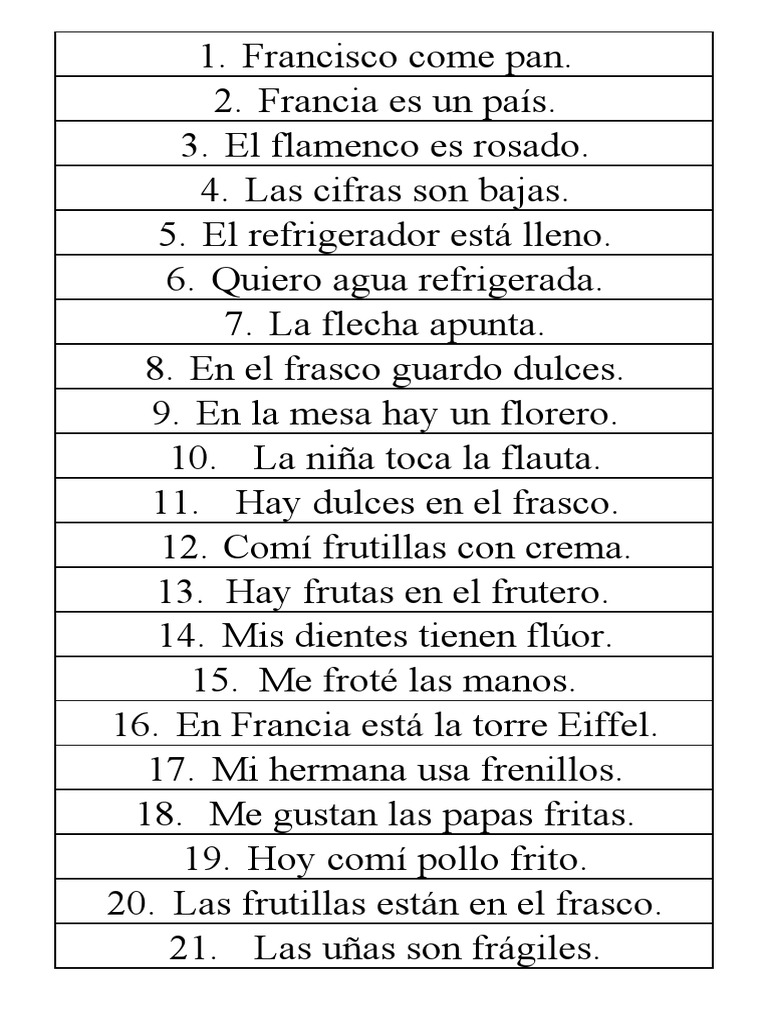 Oraciones FR-FL | PDF