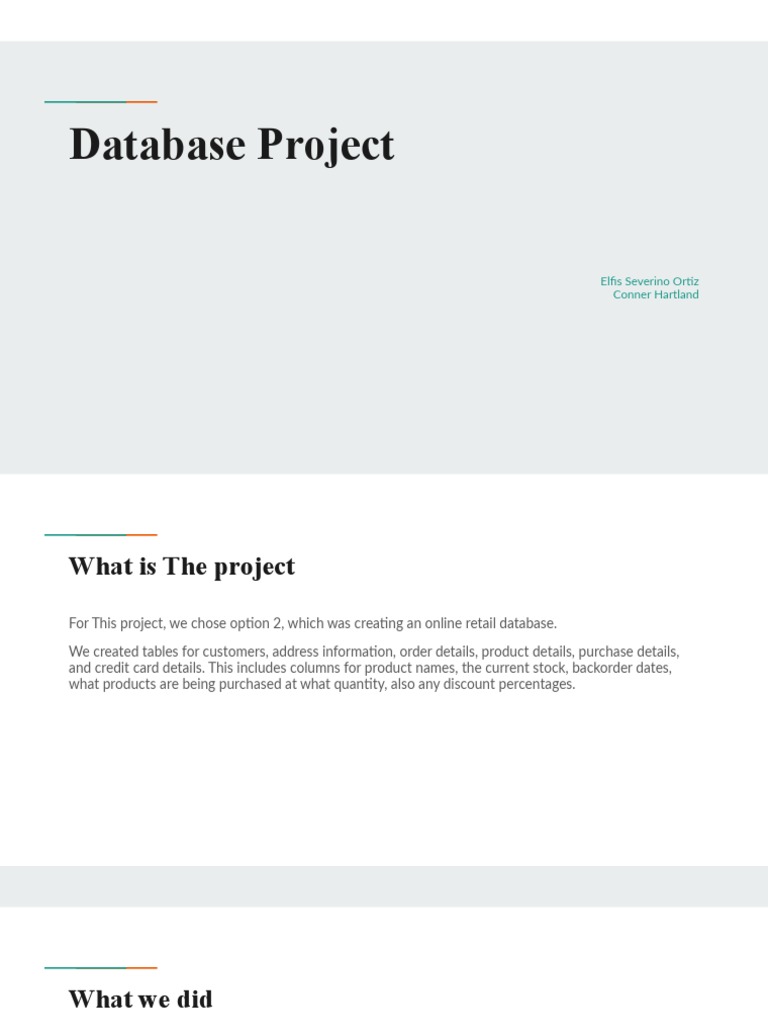 Online Retail Database Insights Pdf Law