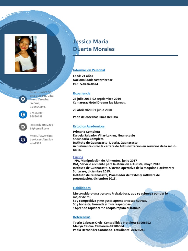 Curriculum Vitae. Jessica Duarte | PDF