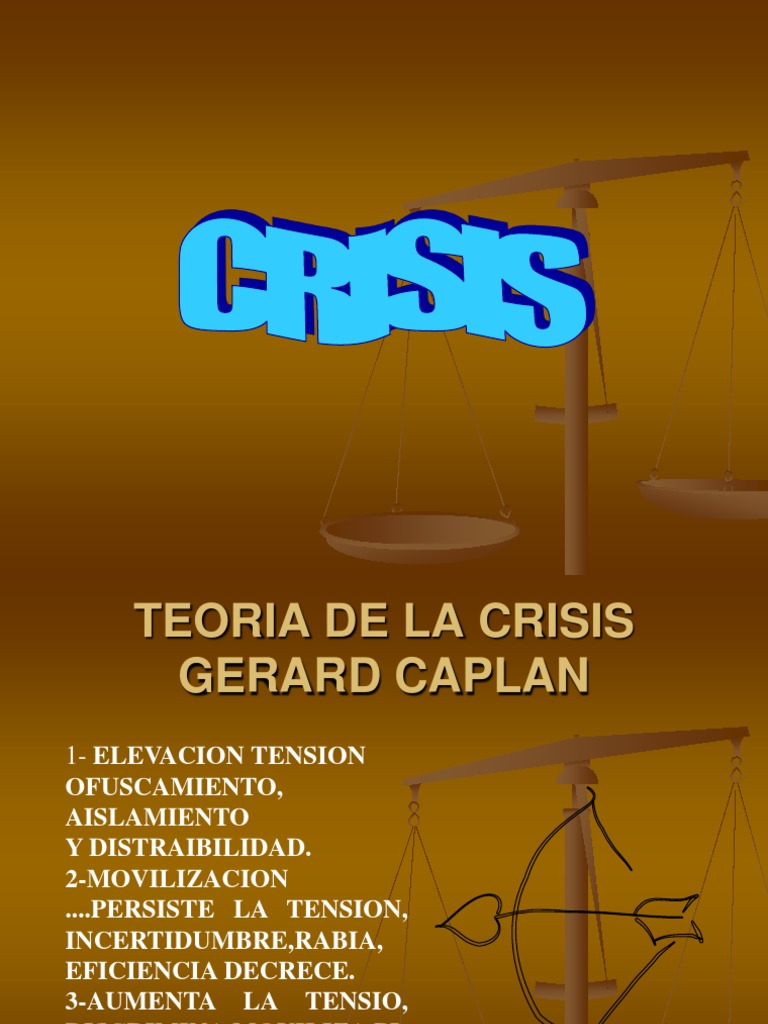 Teoria de La Crisis-Gerard Caplan | PDF | Estrés (biología) | Ciencias ...