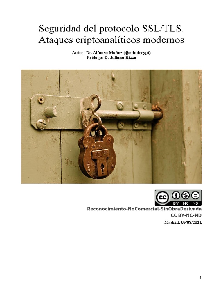 Book Seguridad en El Protocolo SSL TLS Ataques Criptoanaliticos | PDF | Transport Layer Security ...