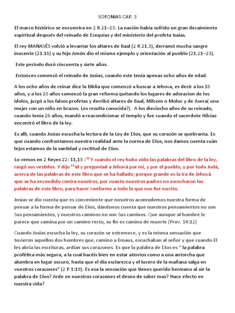 Sofonias 3 | PDF | Dios | Pecado