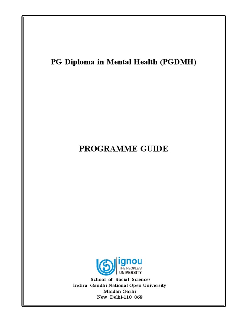 Revised-PGDMH Guide-July 2022 | PDF | Mental Disorder | Psychotherapy