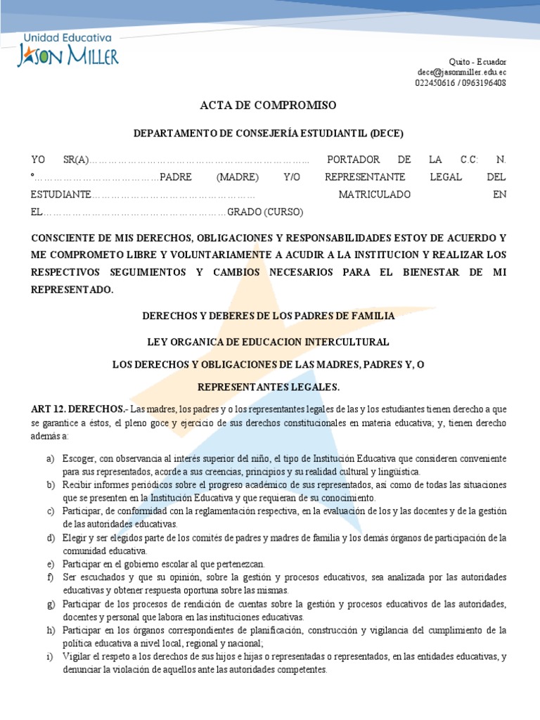 Acta Dece 2023-2024 | PDF | Institución | Ecuador