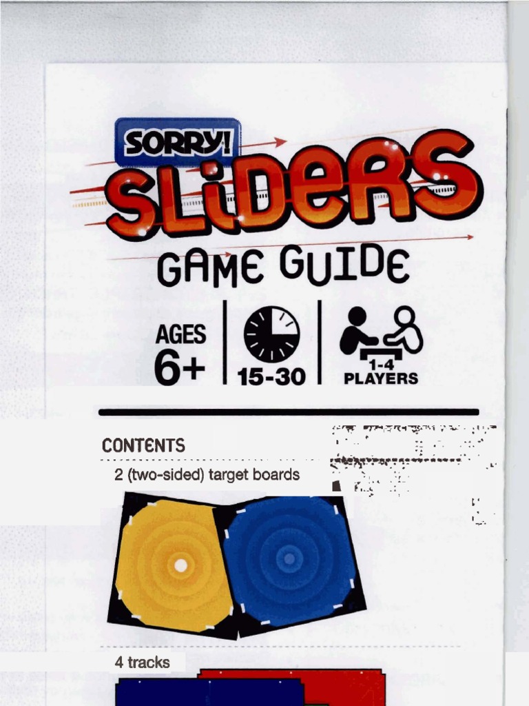 Official Sorry Sliders Game Rules | PDF | Games Of Mental Skill | Board ...