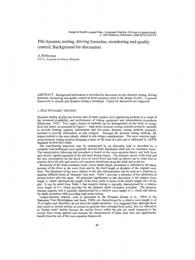 1997 Design Axially Loaded Piles 1 | PDF | Deep Foundation | Force 1997 Design Axially Loaded Piles 1 | PDF | Deep Foundation | Force