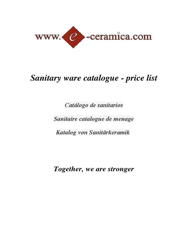 Sanitary Fixtures Price List | PDF