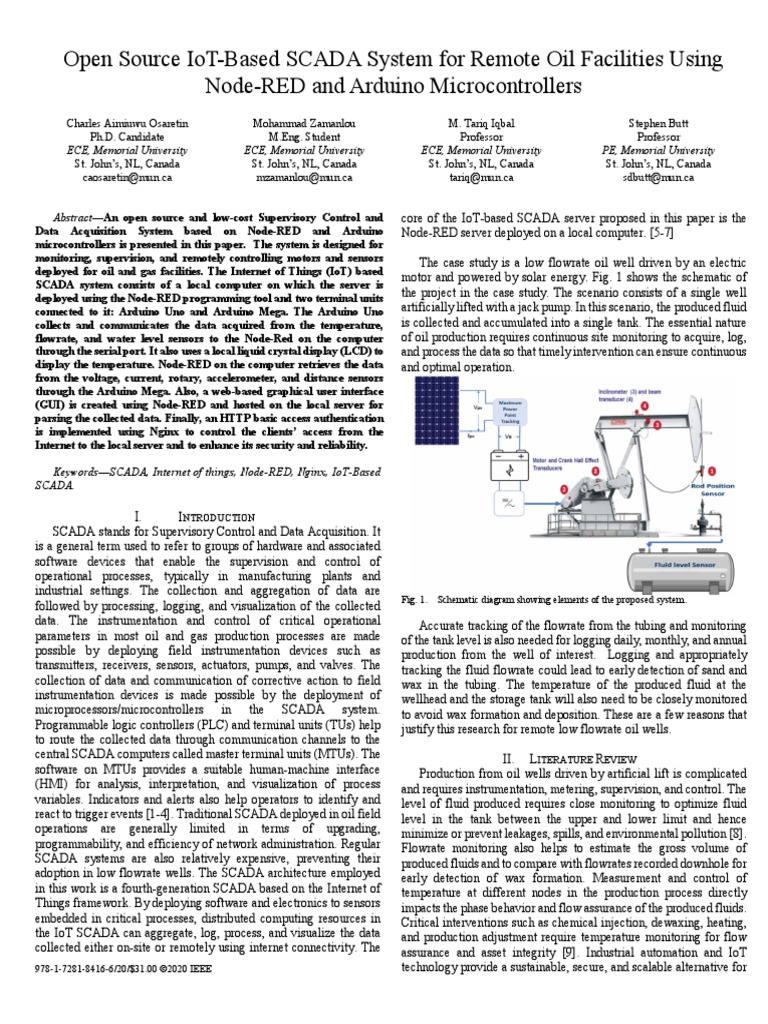 Open Source Iot Based Scada System For R Pdf Scada Arduino 1027