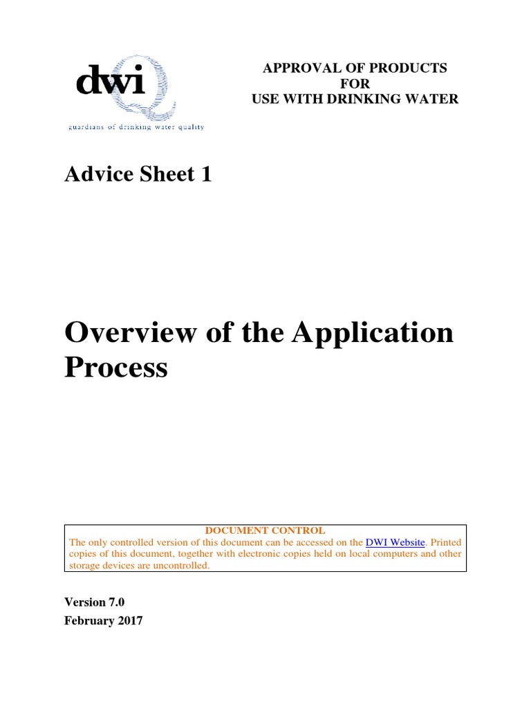 DWI Advicesheet1 | PDF | Toxicology | Water