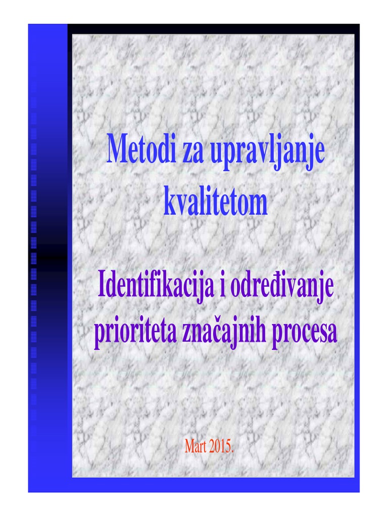 Identifikacija I Odredjivanje Prioriteta Znacajnih Procesa - Dijagram ...