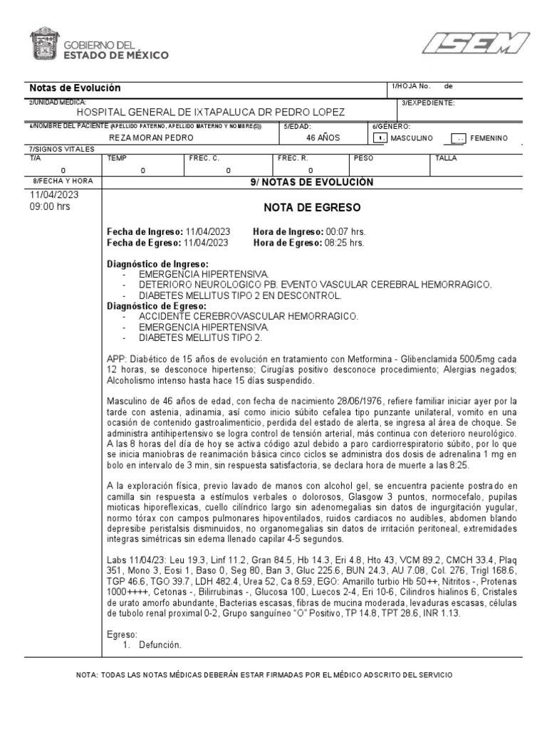 Nota de Egreso | PDF