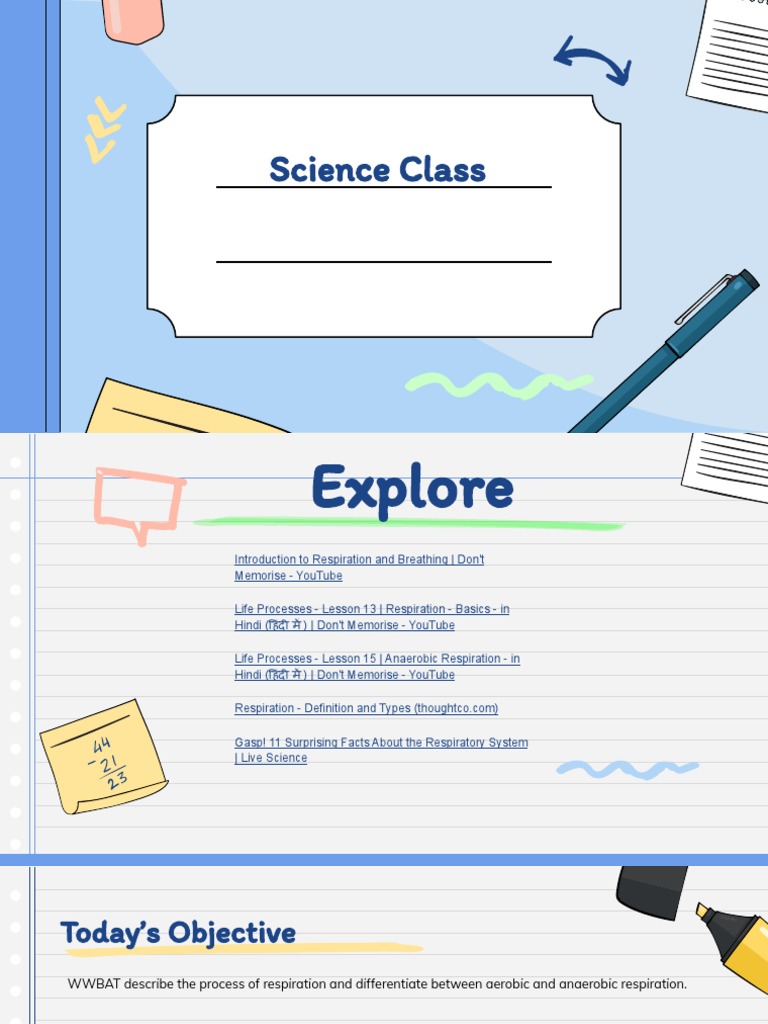 Science Class G10 - Respiration | PDF