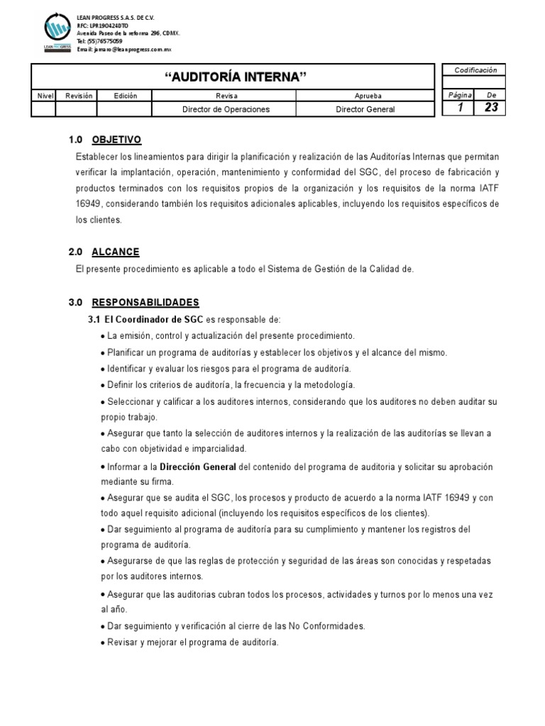 Auditoria Interna | PDF