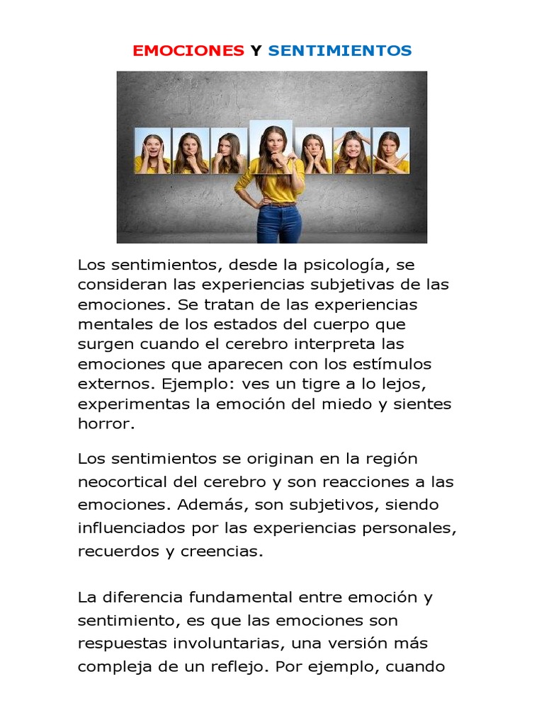Emociones Pdf Las Emociones Empatía