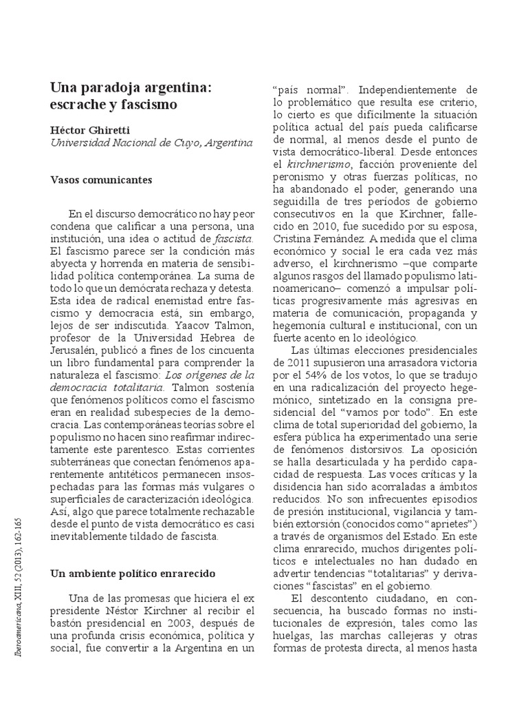 Escrache y fascismo en Argentina | PDF | Fascismo | Democracia