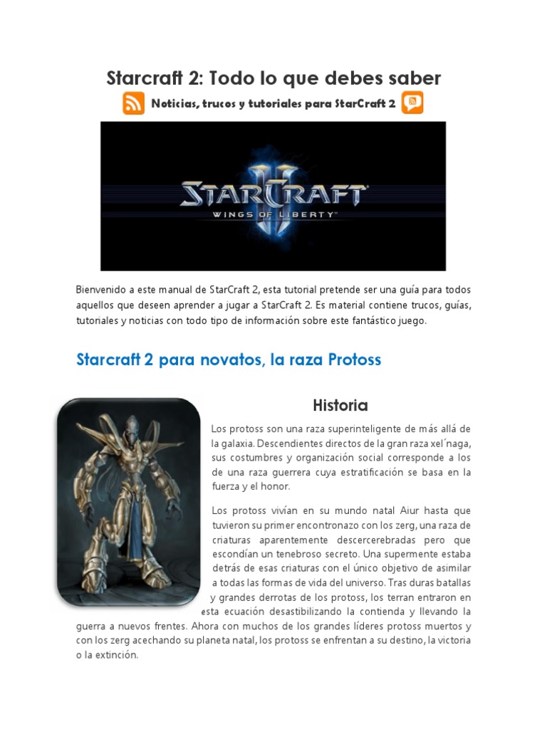 Guía Protoss para StarCraft 2 | PDF | Derecho