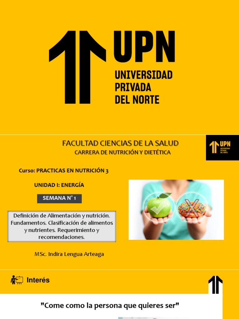 C1 - Definición de Alimentación y Nutrición. La Nutrición Como Ciencia ...