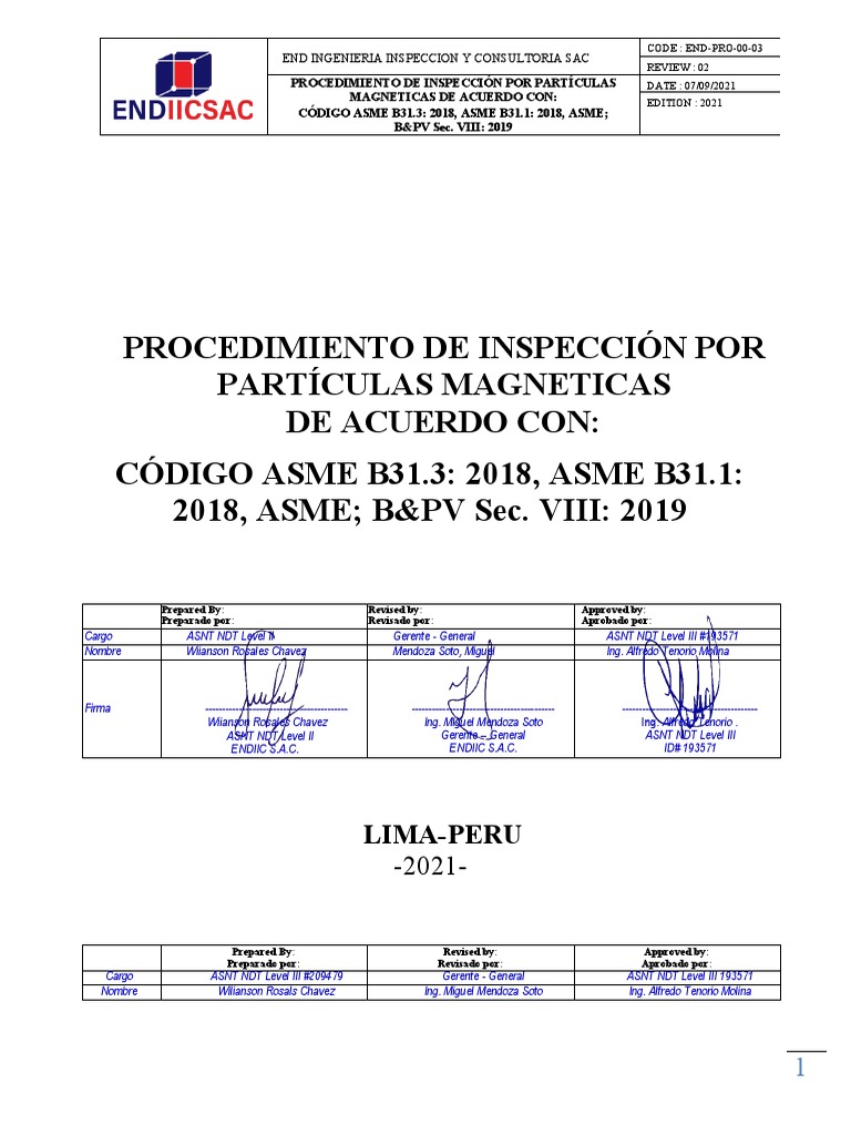 END-PRO-02-03 Rev.02 ASME B31.3 | PDF | Corriente eléctrica | Campo ...