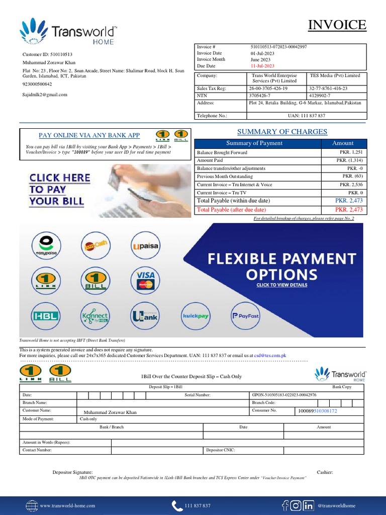 Invoice: Pay Online Via Any Bank App | Download Free PDF | Accounts Payable | Payments