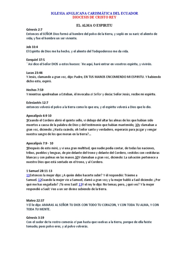 El Alma | PDF | Cristo (título) | Creencia religiosa y doctrina