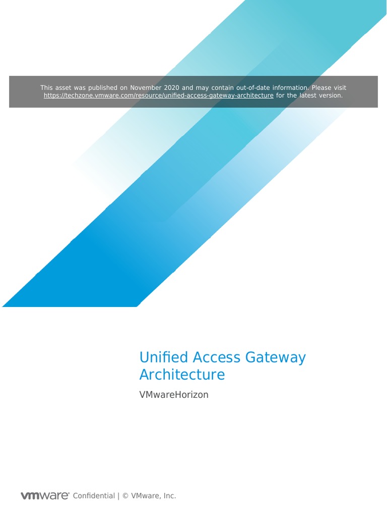 Unified Access Gateway Architecture Noindex | PDF | Computer Network | Public Key Certificate