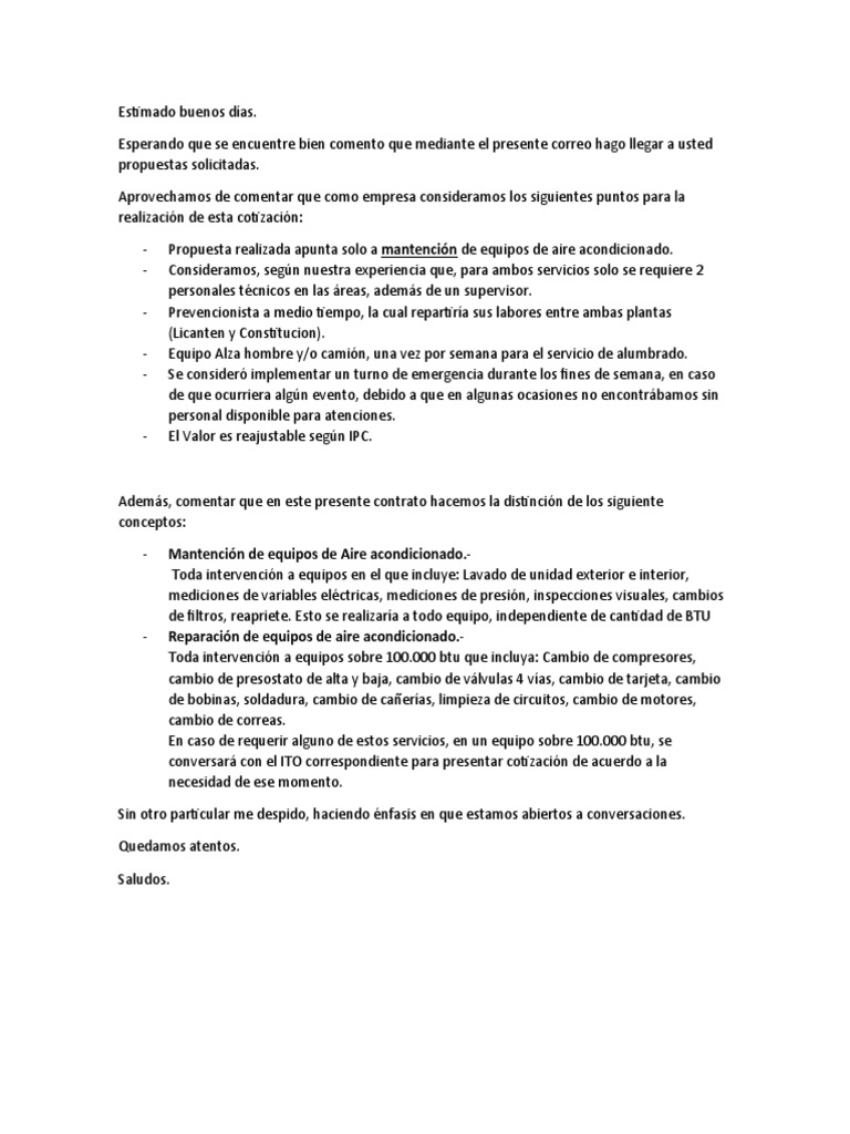 Estimado Buenos Días | PDF