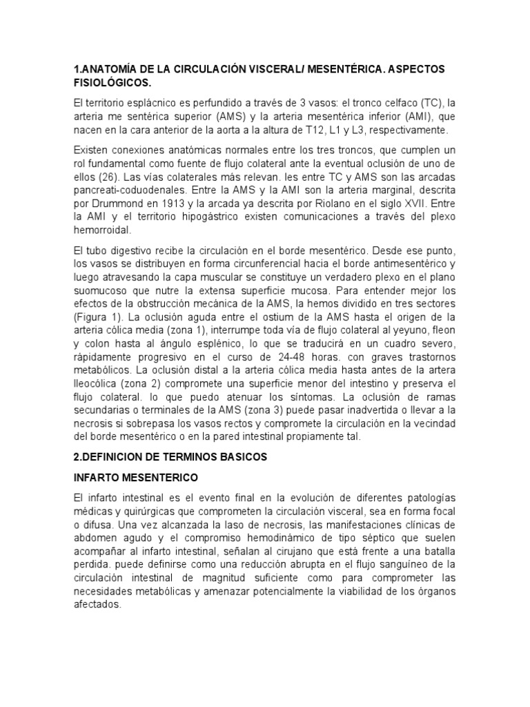 Infarto Mesenterico Obstruccion Intestinal | PDF | Isquemia | Infarto ...