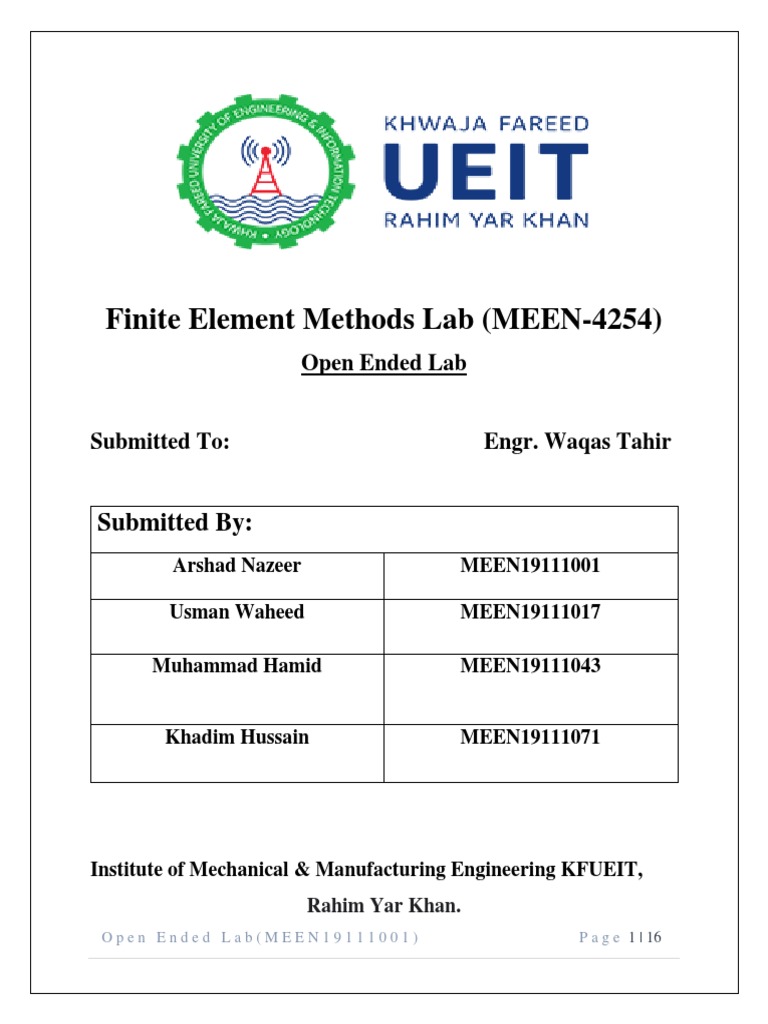 Open Ended Lab | PDF Open Ended Lab | PDF