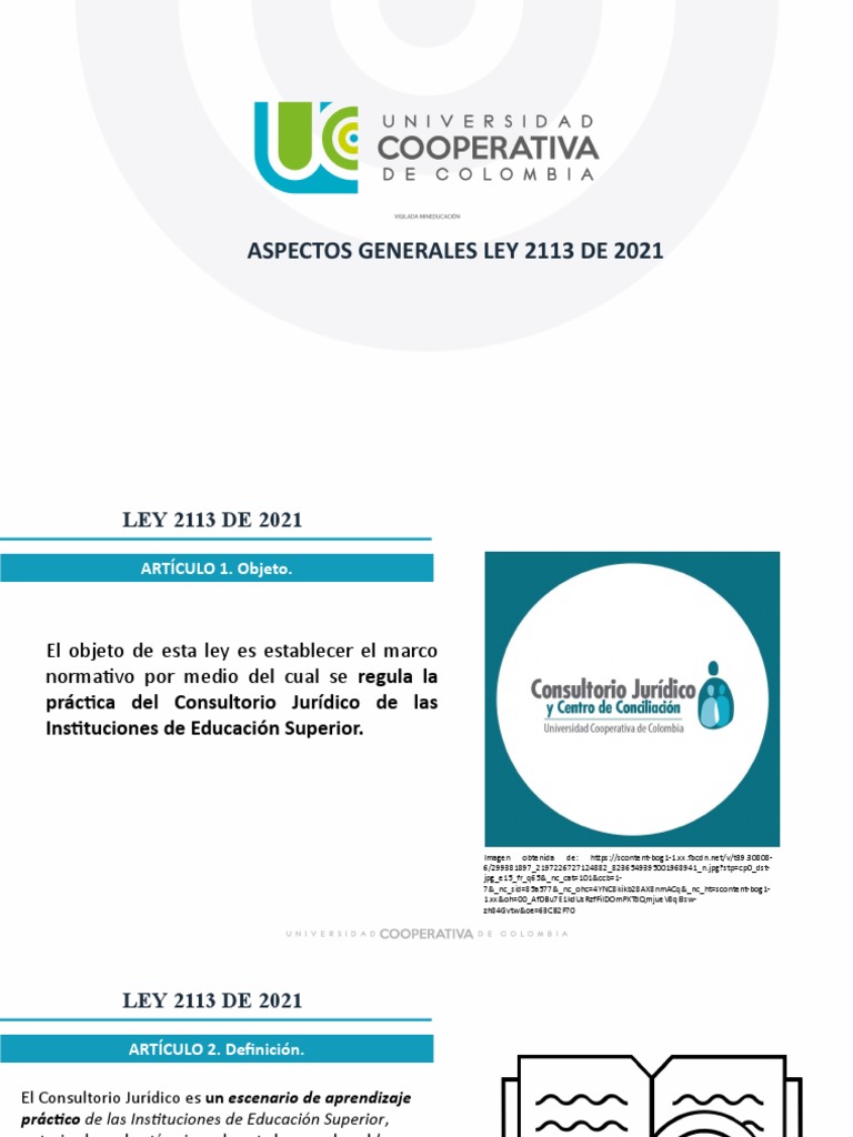 Ley 2113 de 2021: Consultorios Jurídicos | PDF | Educación más alta | Juez