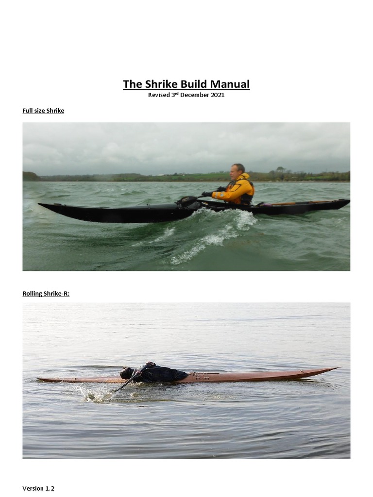Shrike Build Manual - English Revised 3rd December 2021 | PDF | Kayak ...
