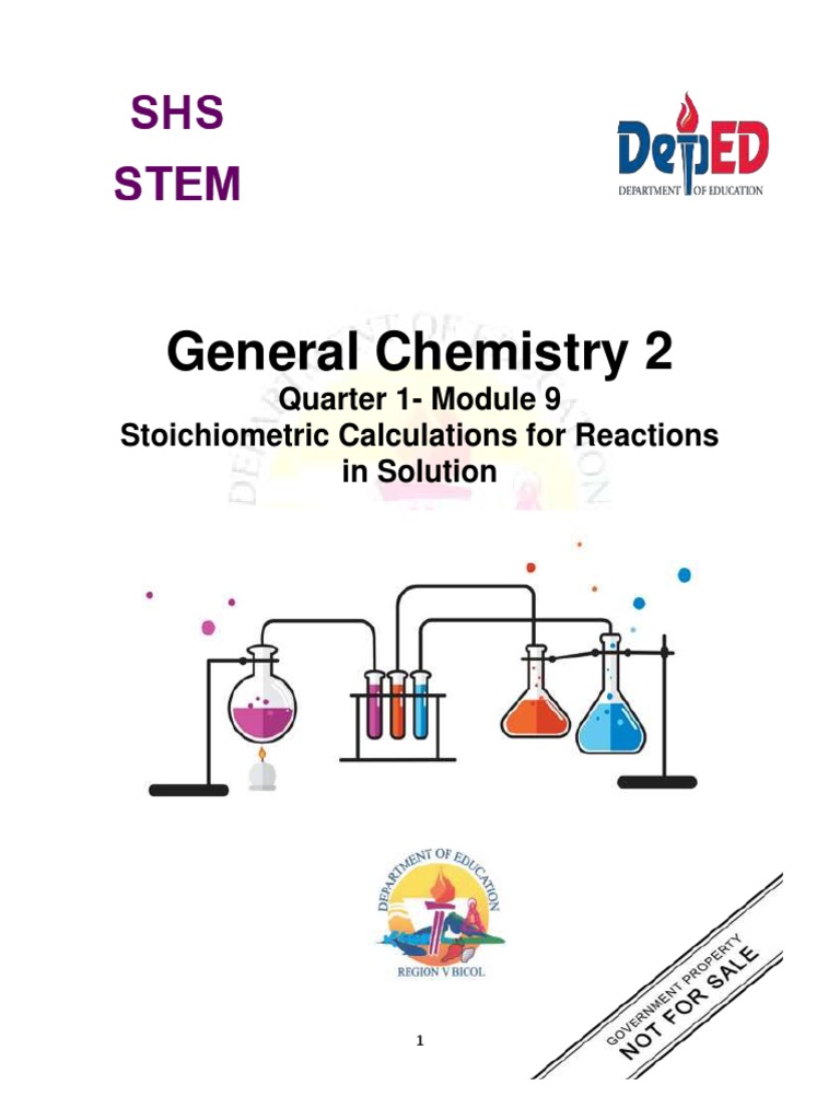 Module 9 Stoichiometric Calculations For Reactions in Solution | PDF ...