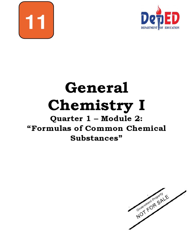Module 2 Formulas of Common Chemical Substances | PDF | Chemical ...