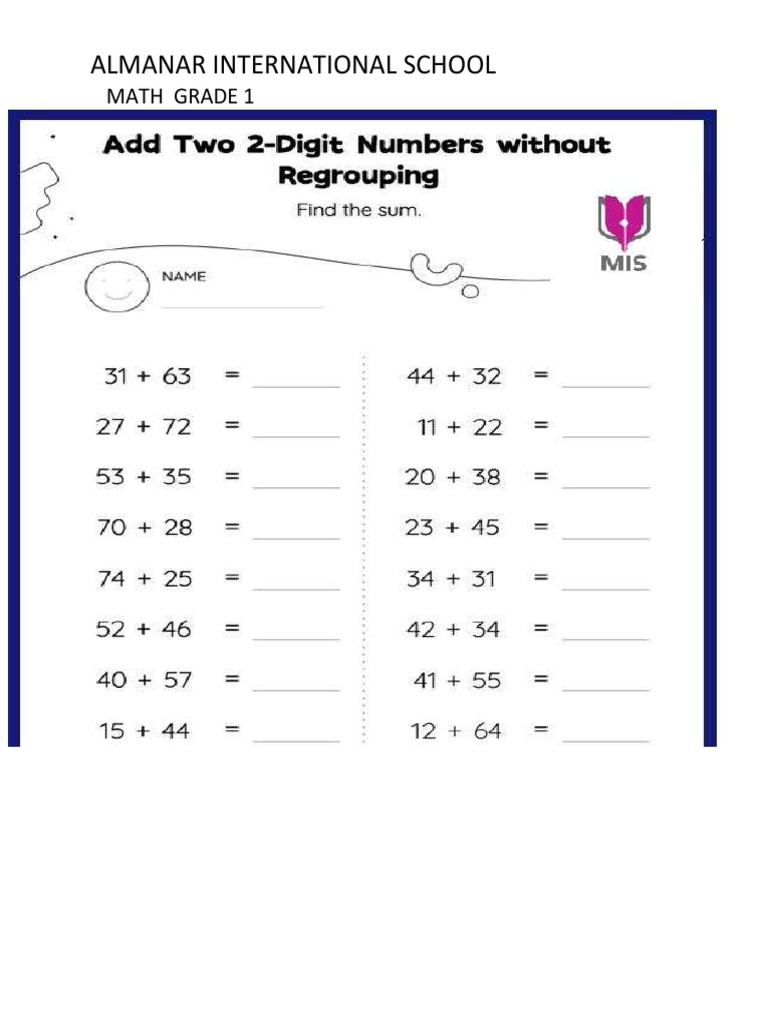 Addition Grade 1 Pdf