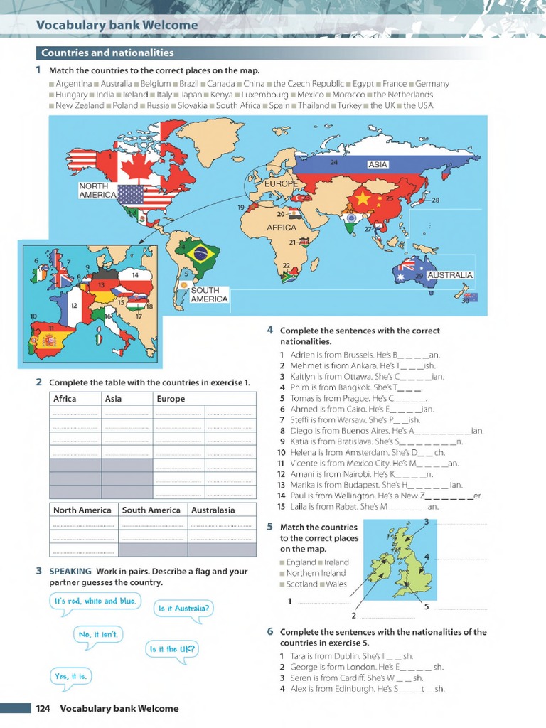 A1 Vocabulary Exercises Guide | PDF | Classroom | Potato Chip