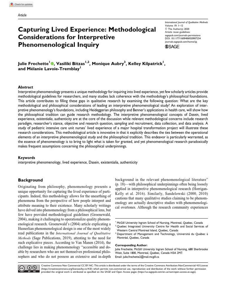 Phenomenological Methodology | PDF | Phenomenology (Philosophy) | Methodology