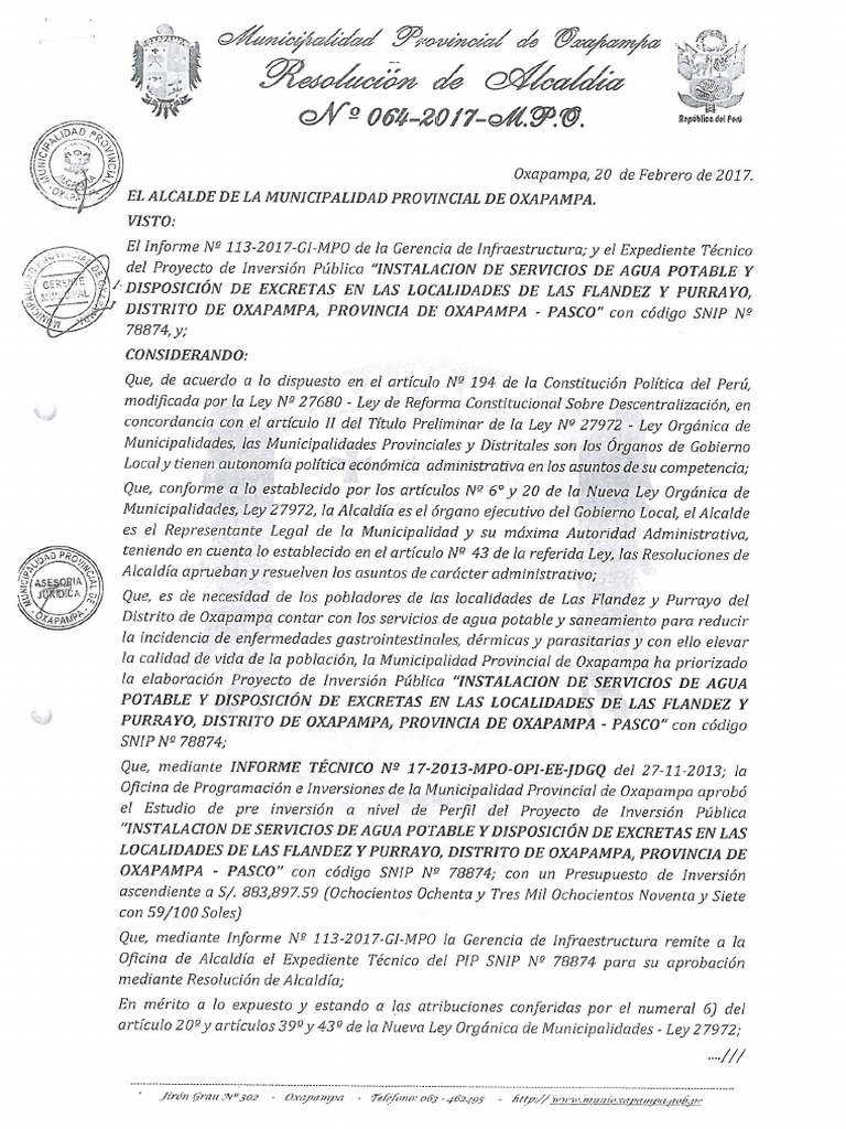 Aprobacion Exp Tec Flandez Purrayo | PDF