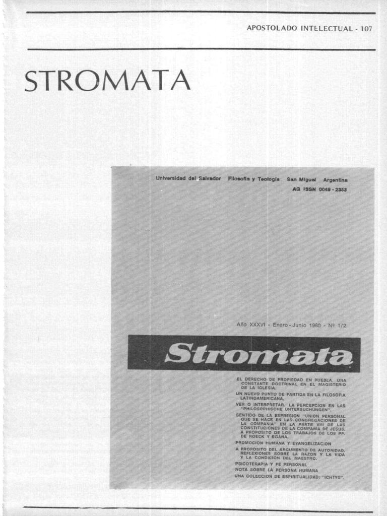 Stromata | PDF