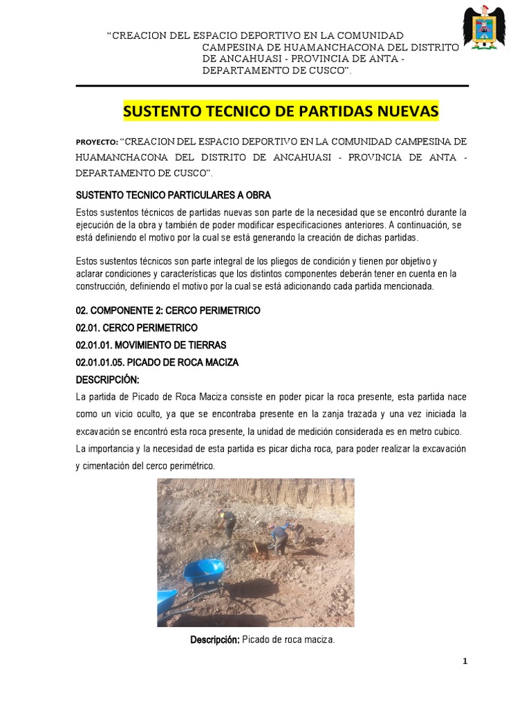 SUSTENTO TECNICO P.N N°2 | PDF | Hormigón | Tubería (transporte de fluidos)