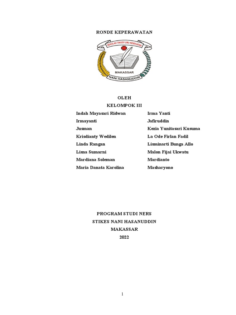 Proposal Ronde Keperawatan | PDF