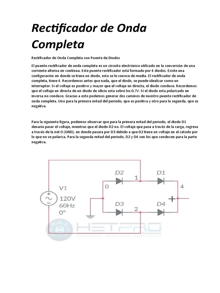 Rectificador de Onda Completa | PDF