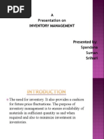 Inventory Management Notes | PDF | Inventory | Stocks