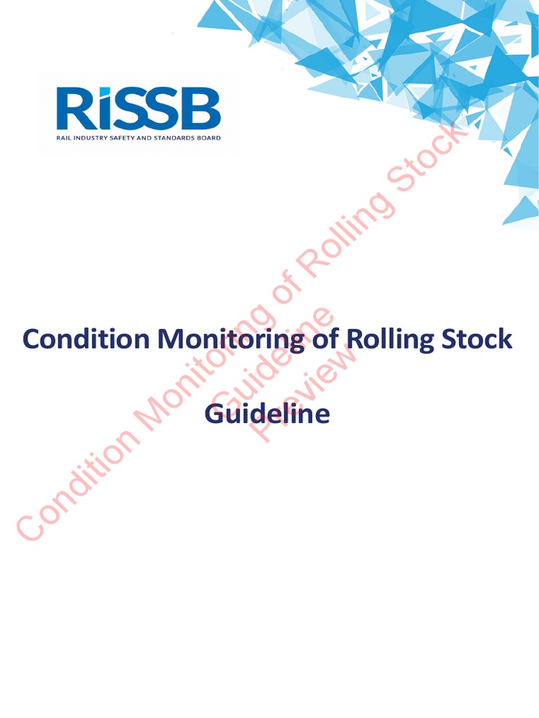 2022 11 Condition Monitoring of Rolling Stock Guideline Preview | PDF ...