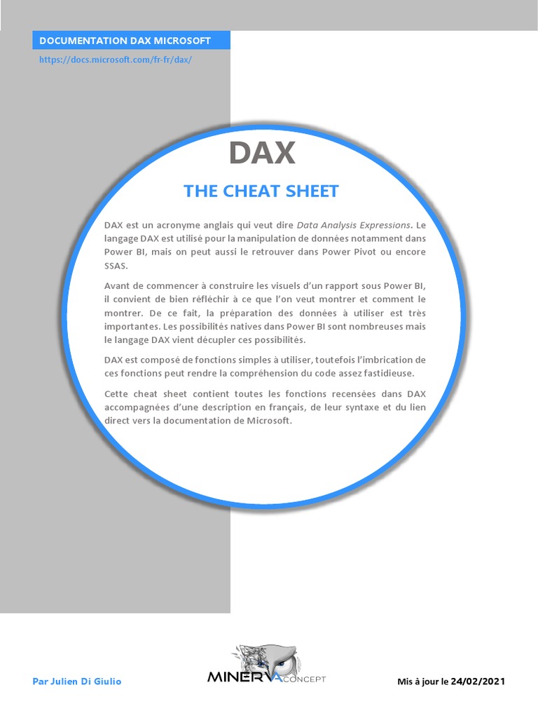 DAX Cheat Sheet | PDF | Dépréciation | Obligation (Finance)