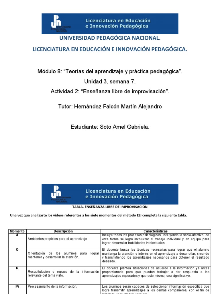 G - Soto - Tabla Método Eli | PDF