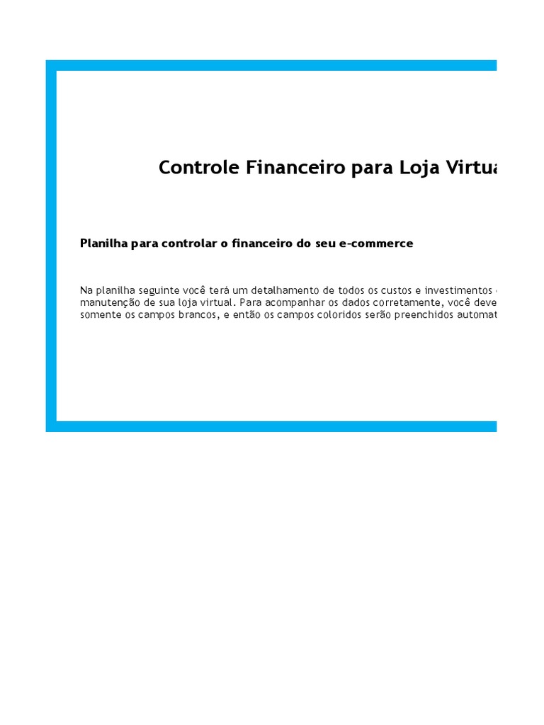 Planilha Financeiro | PDF