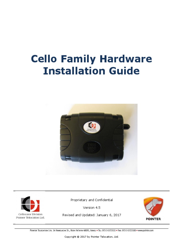 Cello Family Hardware Installation Guide | PDF | Electrical Connector ...