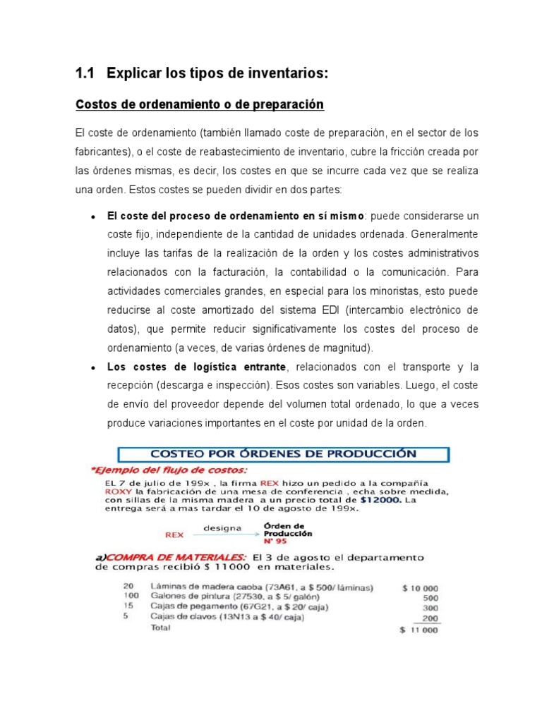 Costos de Inventarios | PDF | Inventario | Logística