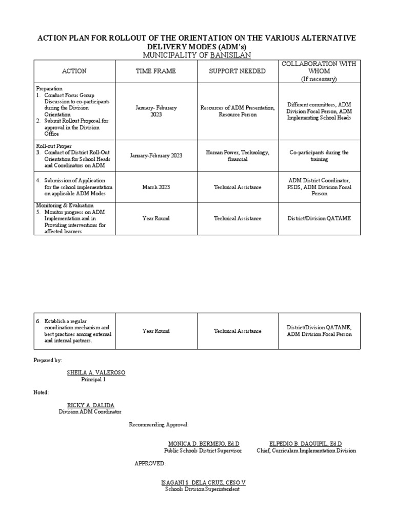 Action Plan For Rollout | PDF | Computers